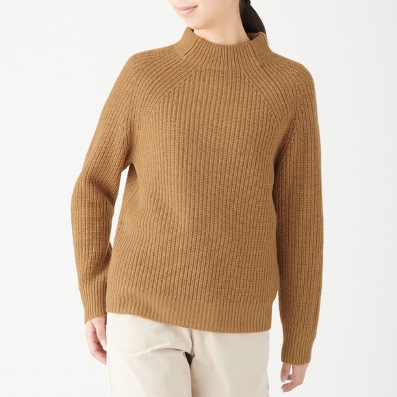 Muji | Sweaters | Muji Yak Wool Blend Rib Knit Mockneck Sweater | Poshmark